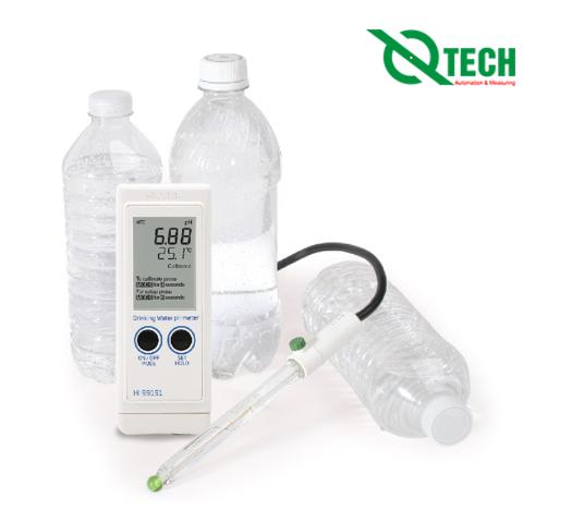Máy đo pH/Nhiệt độ trong nước uống Hanna HI99192